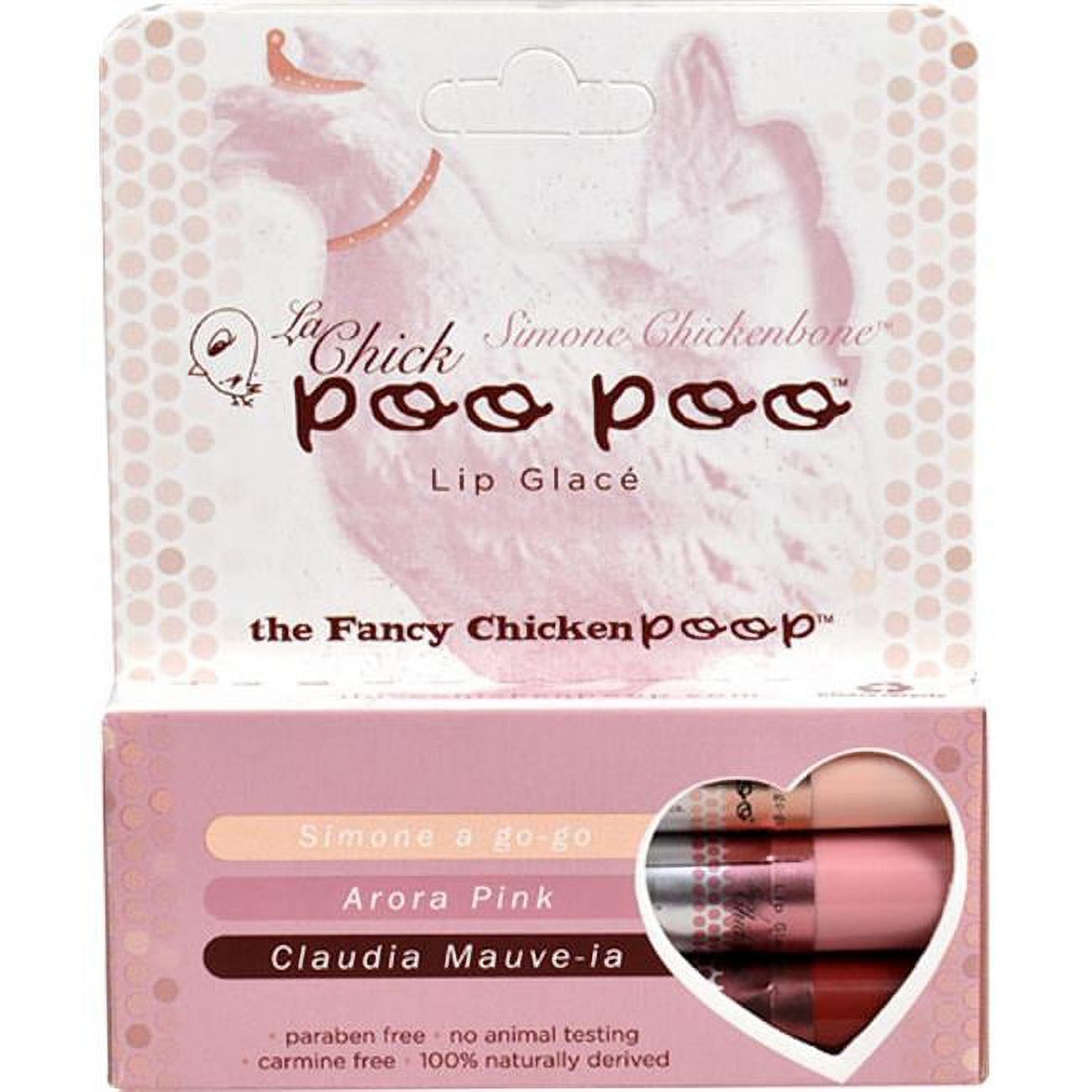 Poo Poo 1017 Lip Glace Trio Pack - Simone, Pink & Mauve - Walmart.com