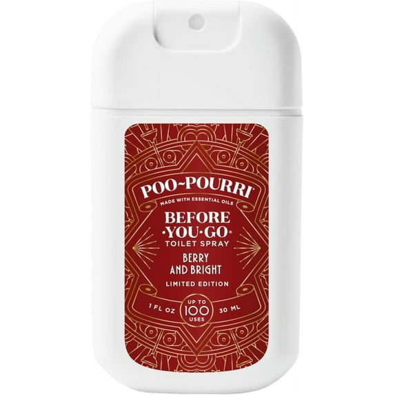 Poo-Pouri Before-You-Go Holiday Pocket Sprayer, Berry and Bright, 1 Fl ...