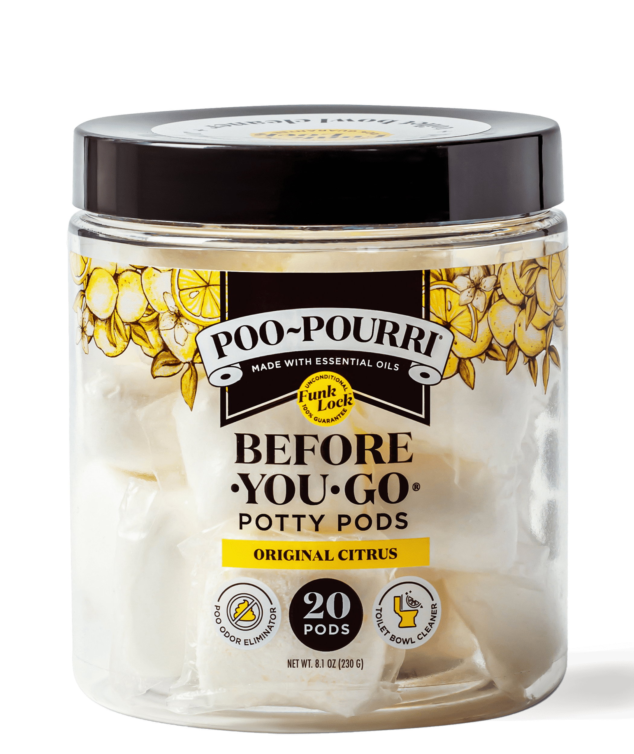 Poo-Pourri Original Citrus Toilet Pods 20ct, Odor Remover, Cleaner ...