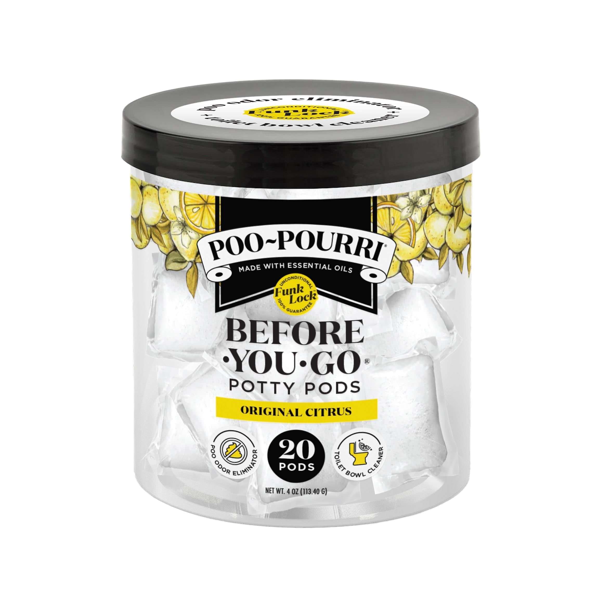 Poo-Pourri Before-You-Go Potty Pods, Orignal Citrus, 20ct Toilet Pods ...