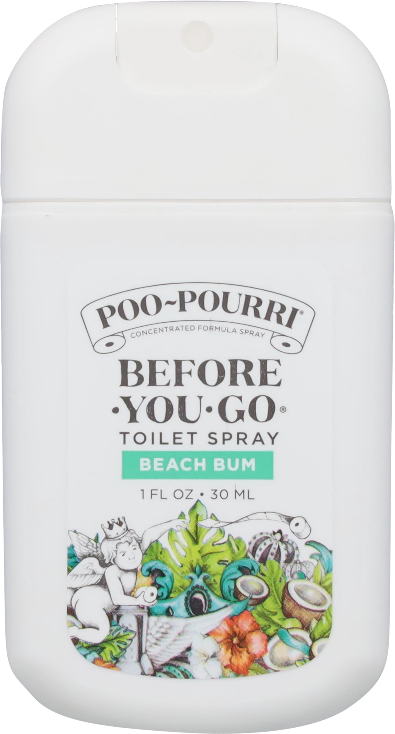 Poo-Pourri Before-You-Go Beach Bum Pocket Size Toilet Spray 1 fl oz ...