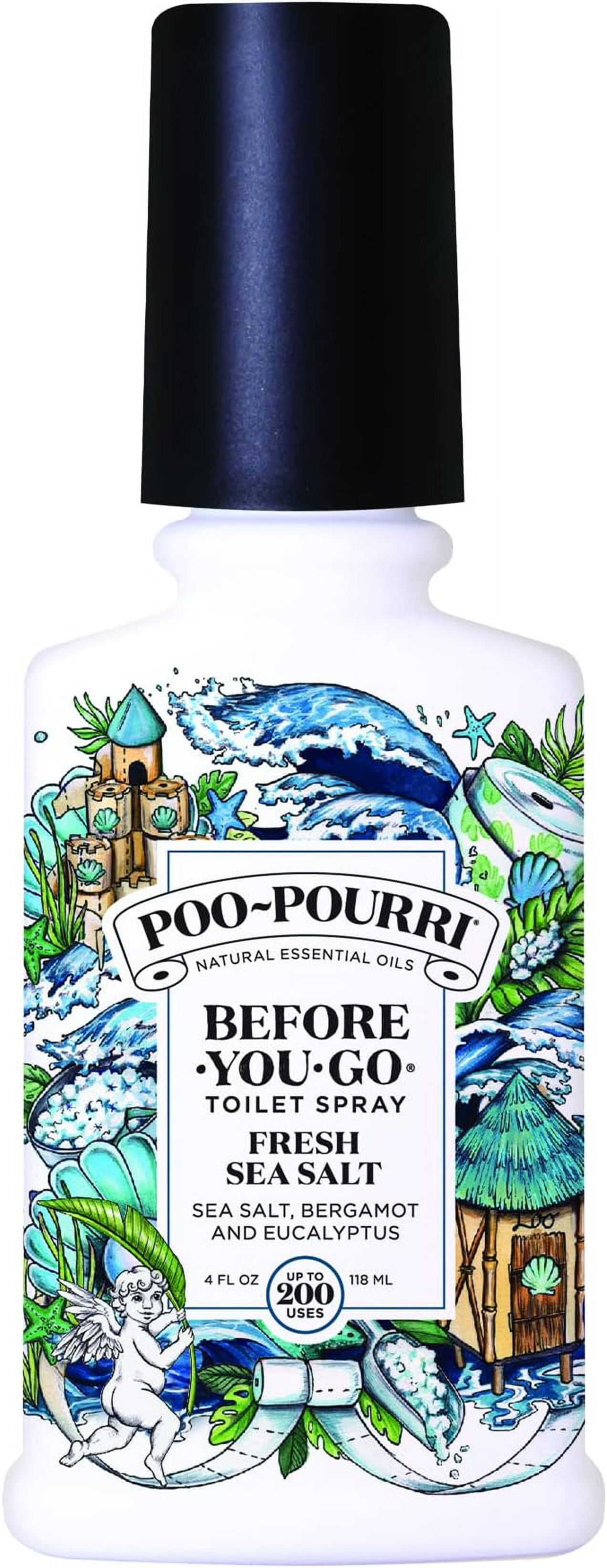Poo-Pourri Before-You-Go Toilet Spray, Fresh Sea Salt, 4 Fl Oz, Sea ...