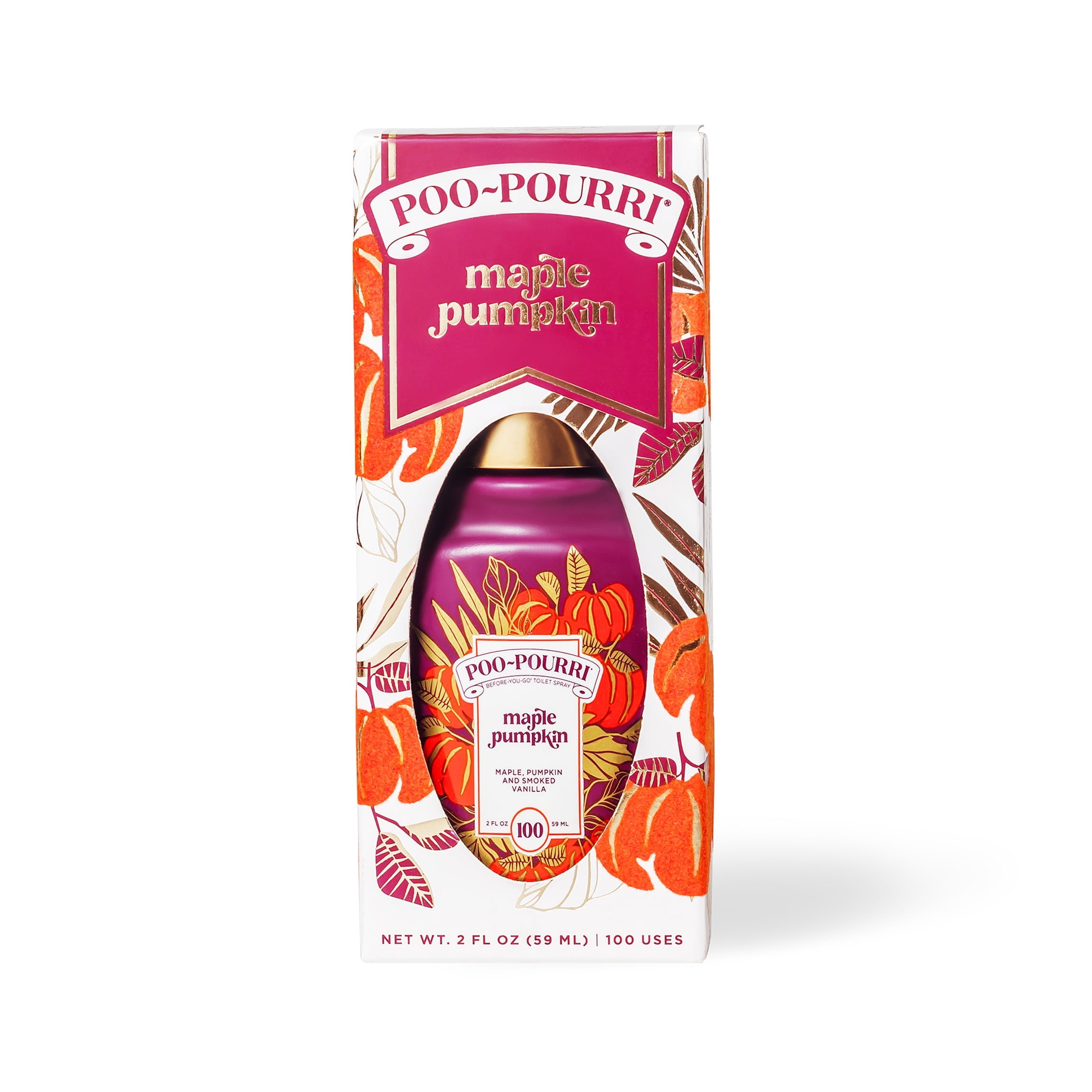 Poo-Pourri Before-You-Go Toilet Spray, Maple Pumpkin Scent, Smoked ...