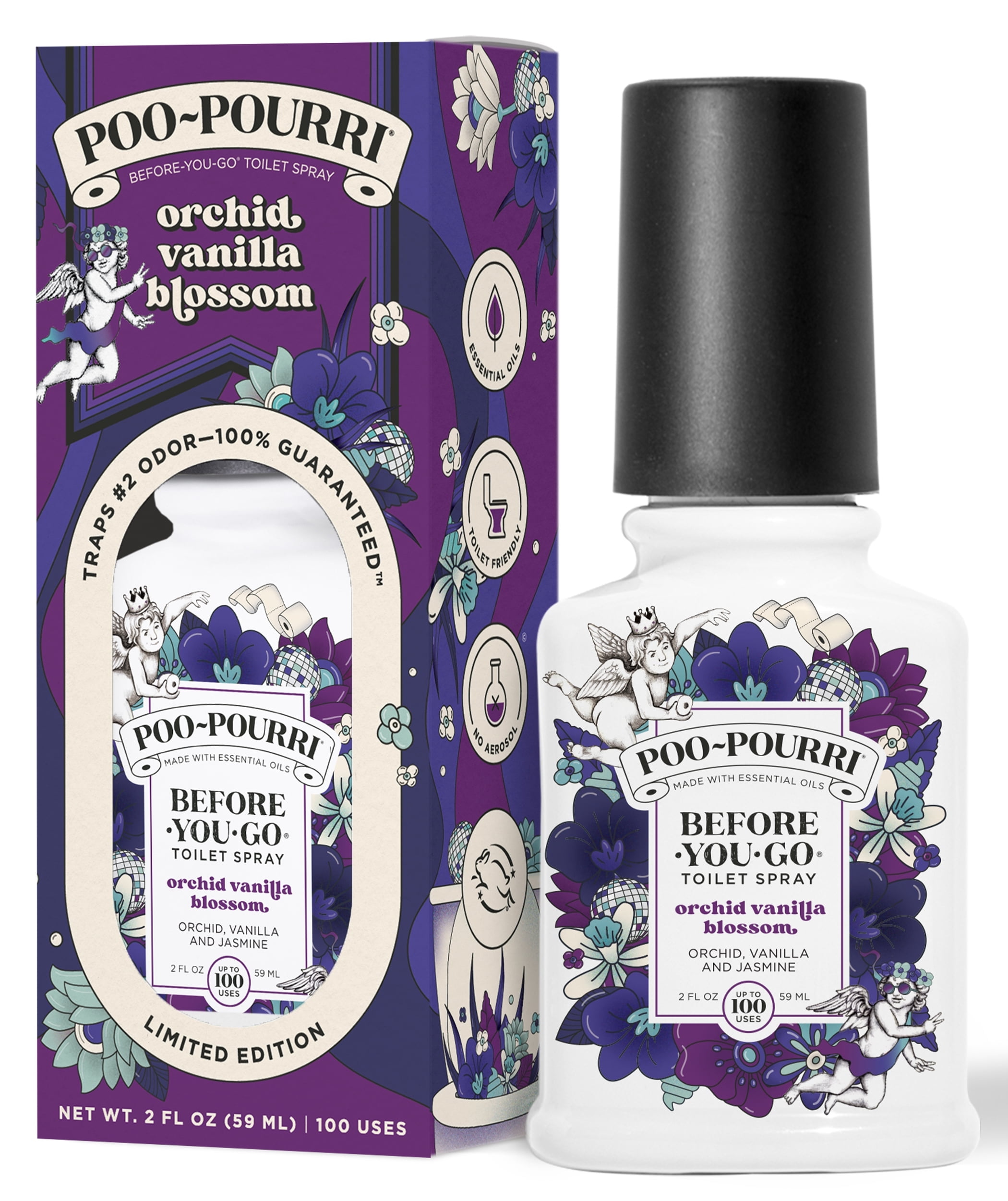 Poo-Pourri Before-You-Go Toilet Spray, Orchid Vanilla Blossom 2 fl oz ...