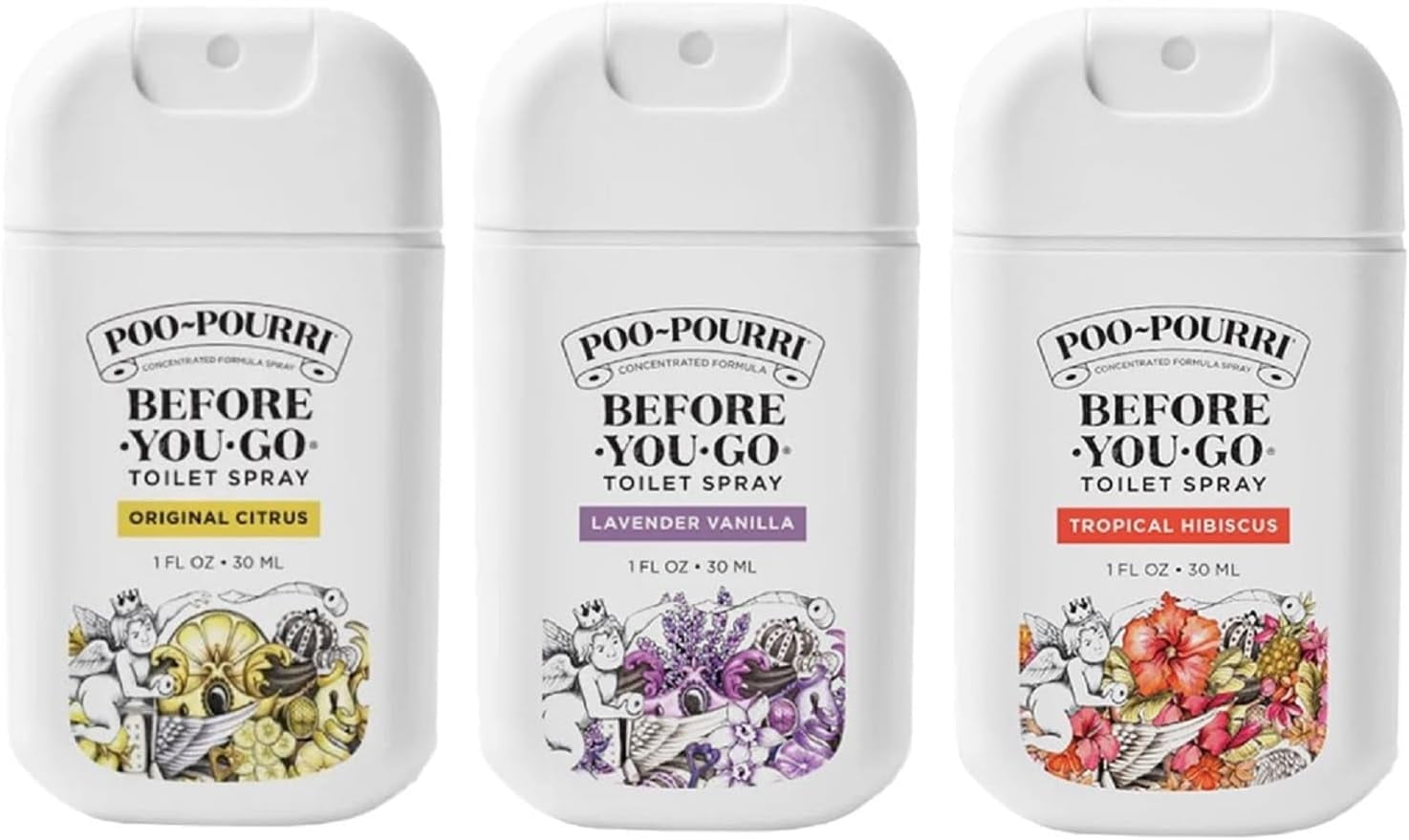 Poo-Pourri Before-You-Go Toilet Spray, Variety Pack 3 count- 1 Fl Oz ...