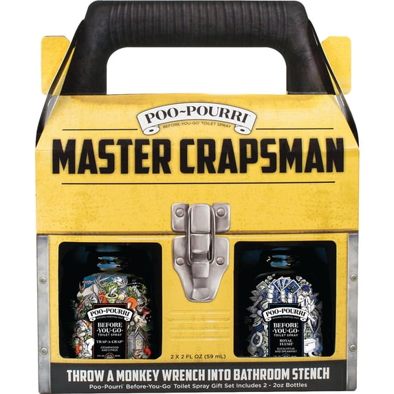 Poo-Pourri Before-you-go Toilet Spray, Master Crapsman Set Of 2, Royal ...