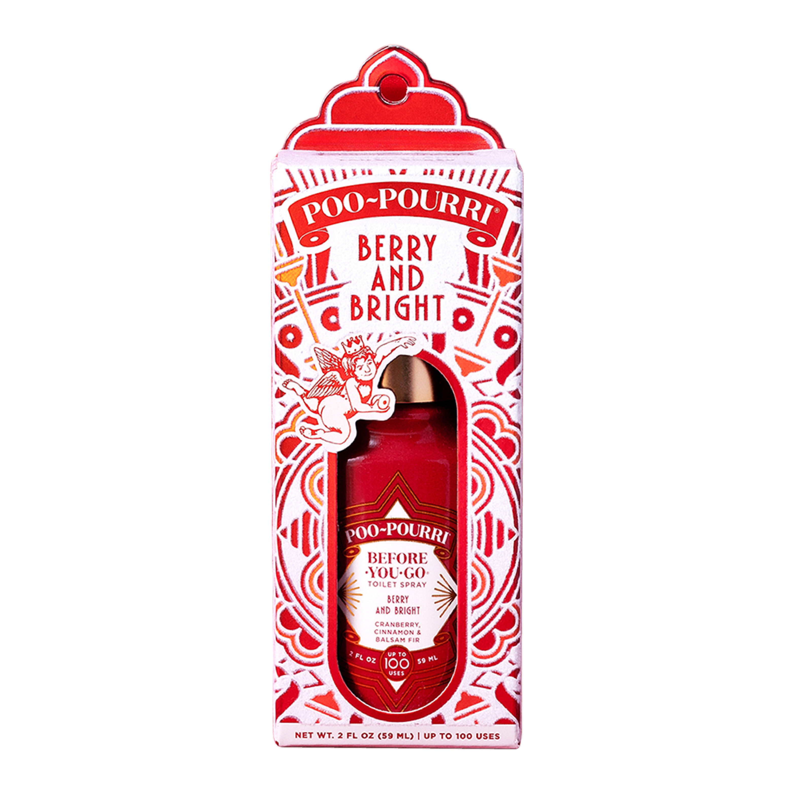 Poo-Pourri Berry and Bright Toilet Spray 2 fl oz, Odor Eliminator with ...