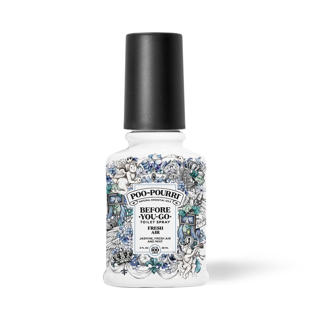 Poo-Pourri Before-You-Go Toilet Spray, Fresh Air, Jasmine + Mint, 2 Oz ...