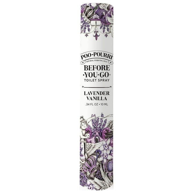 Poo-Pourri Lavender Vanilla Bathroom Smell Eliminator, 10mL Travel Size ...