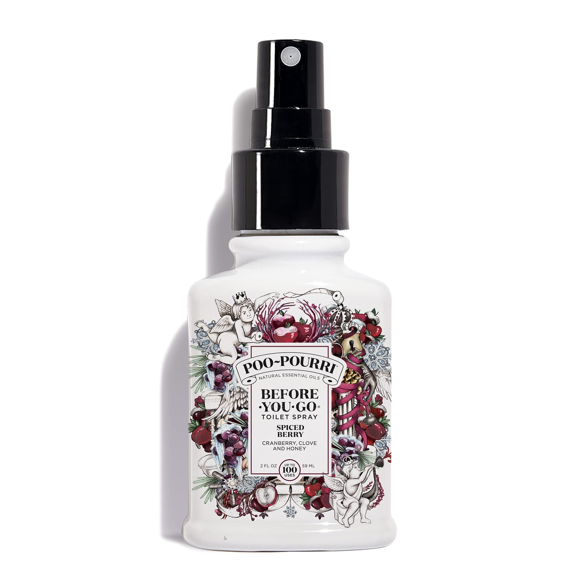 Poo-Pourri Toilet Spray, 2 Fl Oz Pack of 1, Spiced Berry - Walmart.com