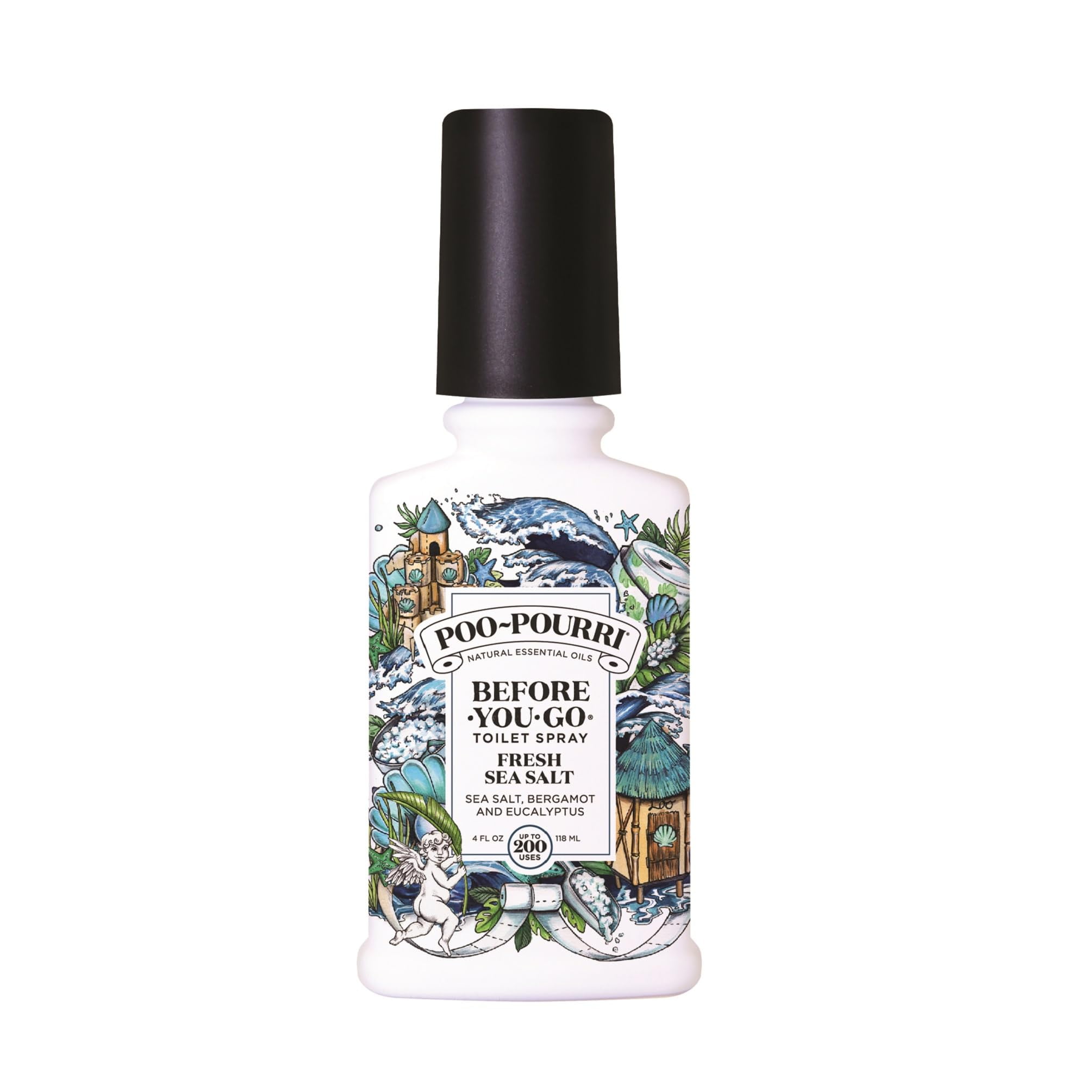 Poo~Pourri Before-You-Go Fresh Sea Salt Toilet Odor Freshener Spray, 4 ...