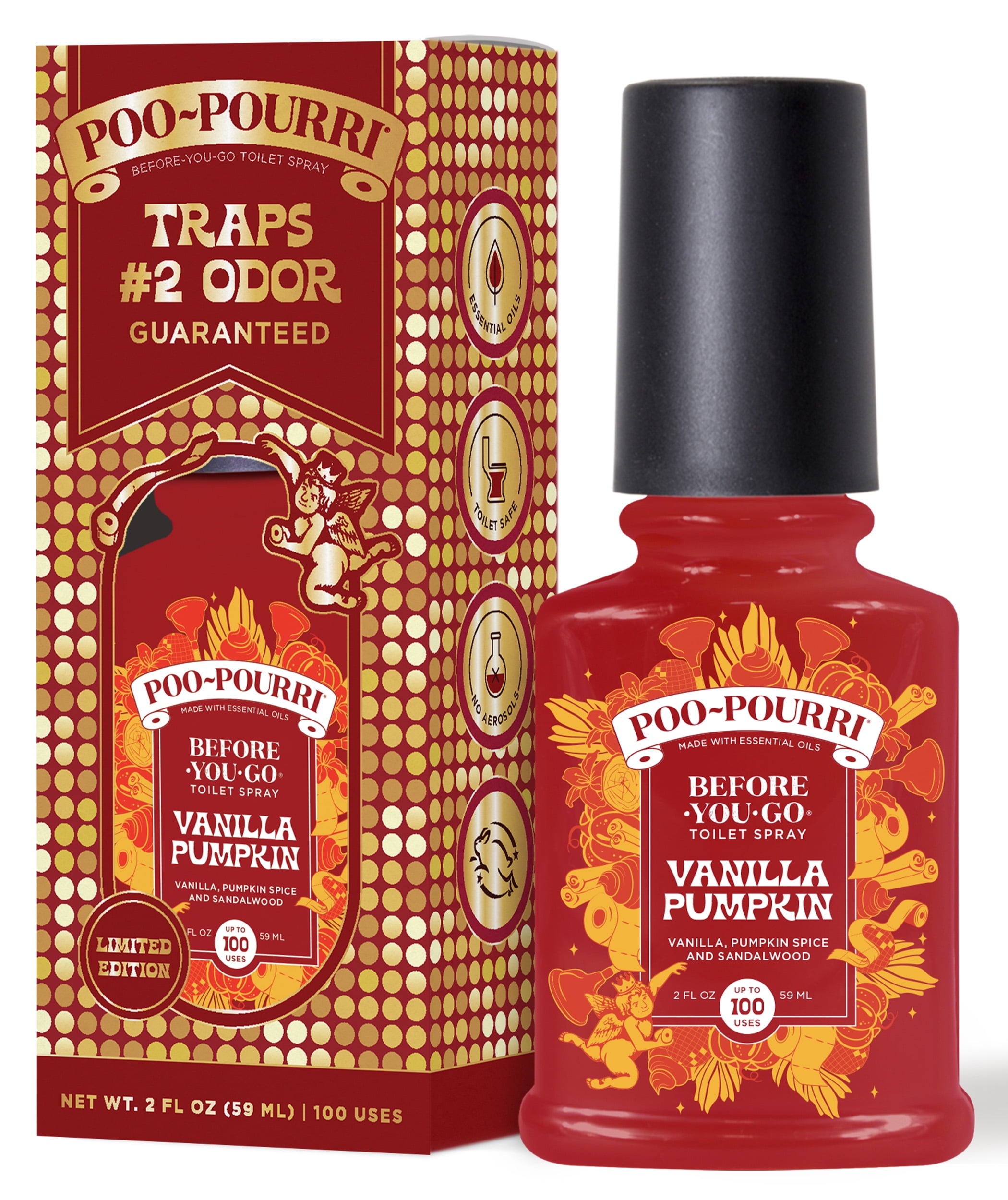 Poo-Pourri Before-You-Go Toilet Spray Vanilla Pumpkin 2oz - Walmart.com