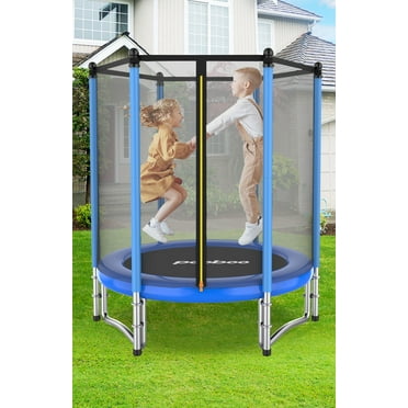 Gymax Indoor Mini Trampoline for Toddlers & Kids, 5FT 3-in-1 Game with ...