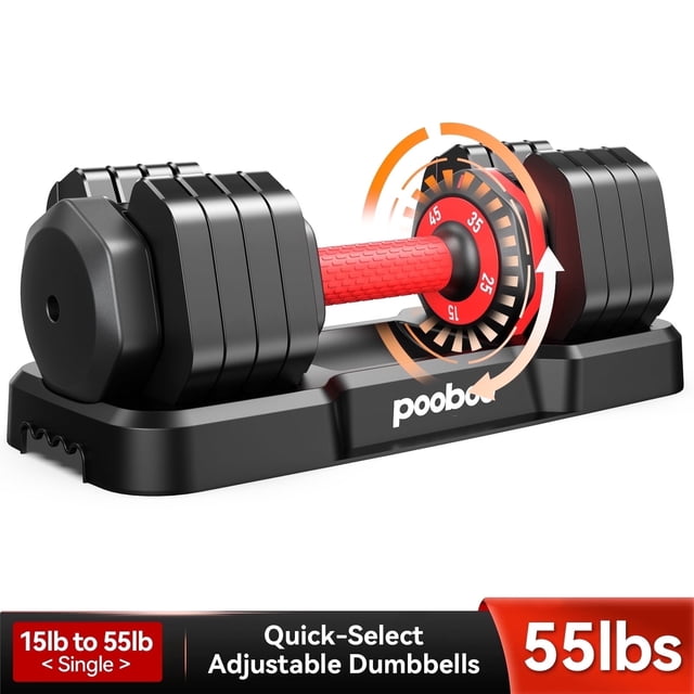 LNOW 55LB Adjustable Dumbbells 15lb to 55lb Adjustable Dumbbells for ...