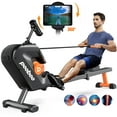 Pooboo Compact Magnetic Rower, 85% Pre-assembled, 8 Level Resistance ...