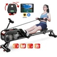 pooboo Bluetooth Water Rowing Machine, Foldable, Magnetic Resistance ...