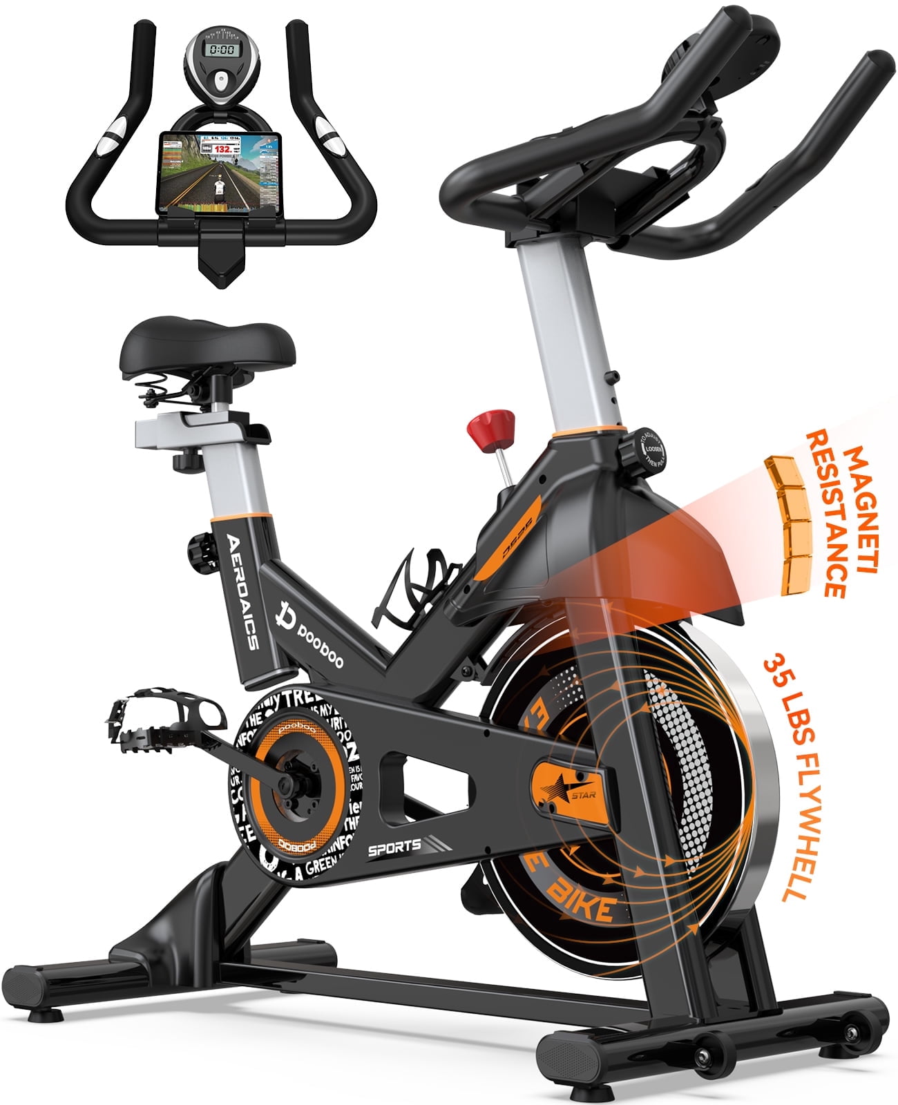 Recumbent Bike MERACH Magnetic Exercise Bike, Smart Stationary Bike For ...