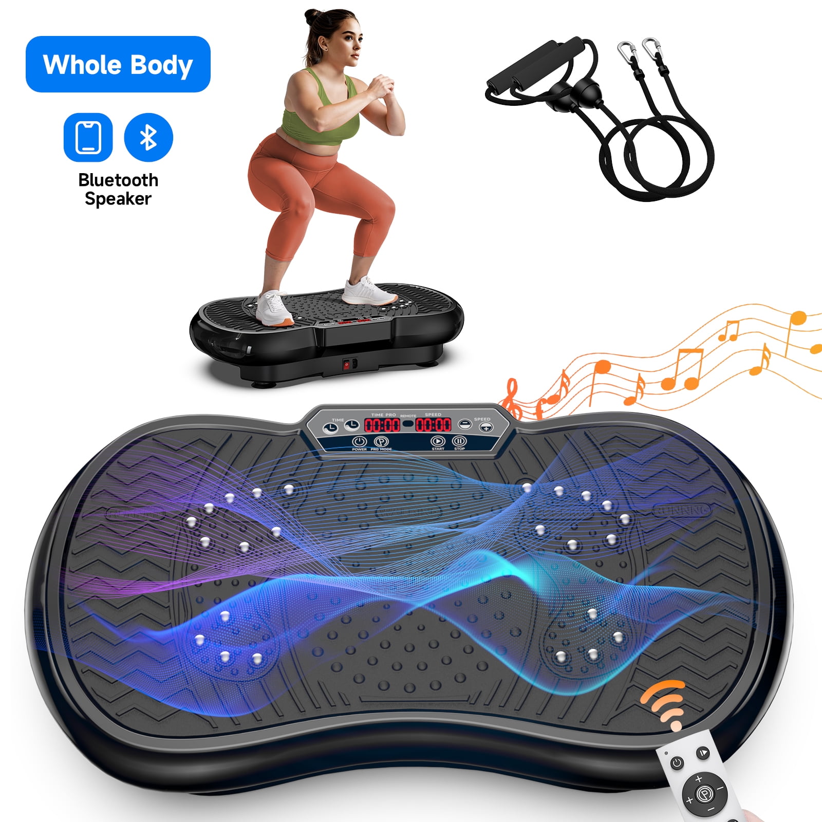 Weight Plates Vibration Plate Exercise Machine, 400 LBS Capacity ...