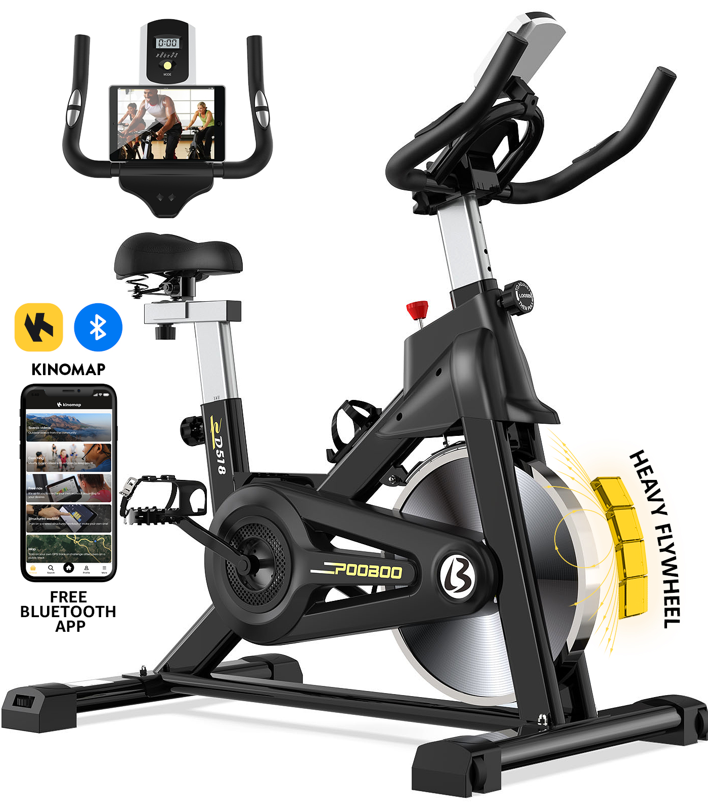 Cycool Pro Indoor Cycling Bike Commercial Sport Exercise Bike Cardio ...