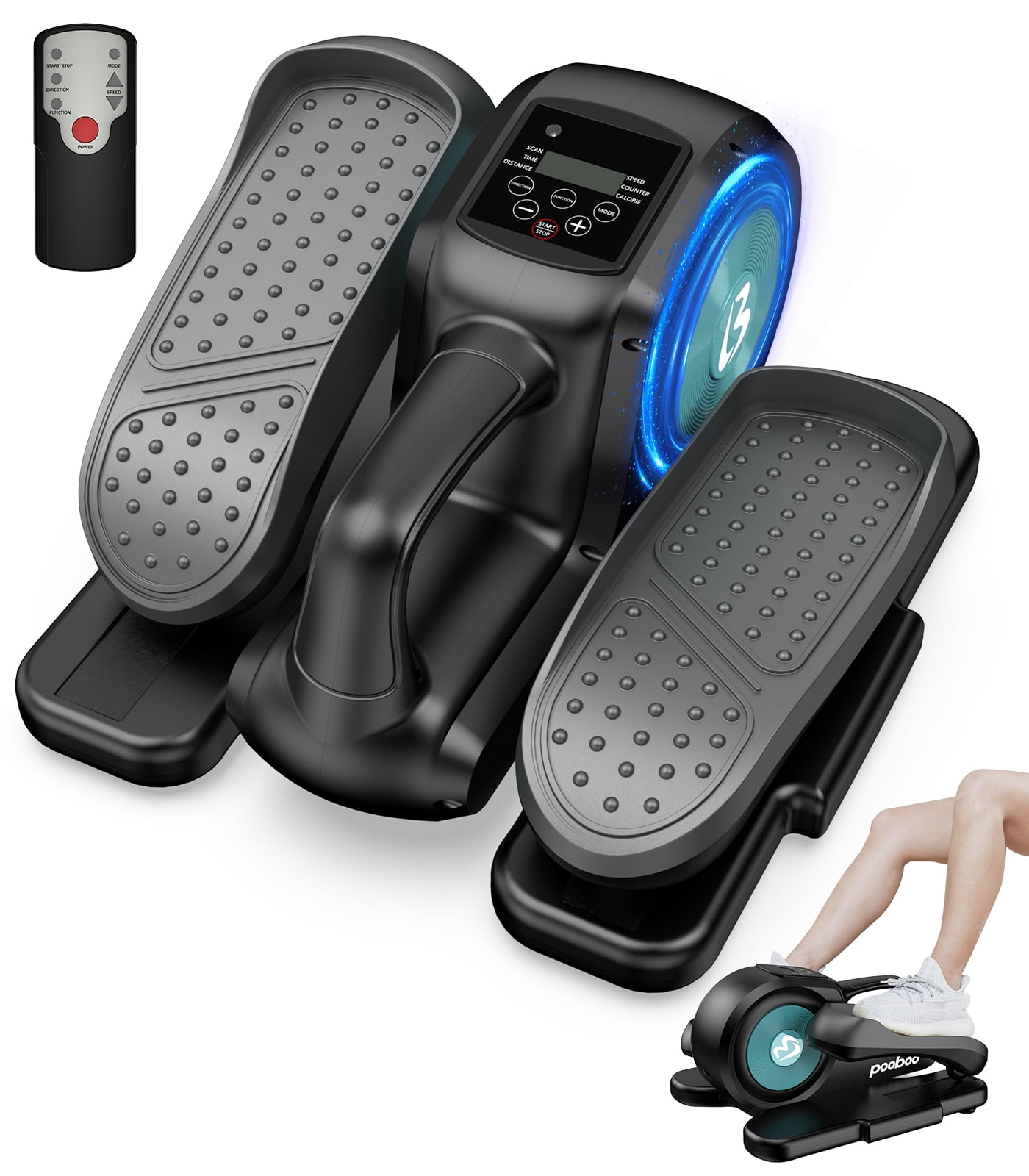 Pooboo Professional Under Desk Magnetic Elliptical Machine with Remote ...