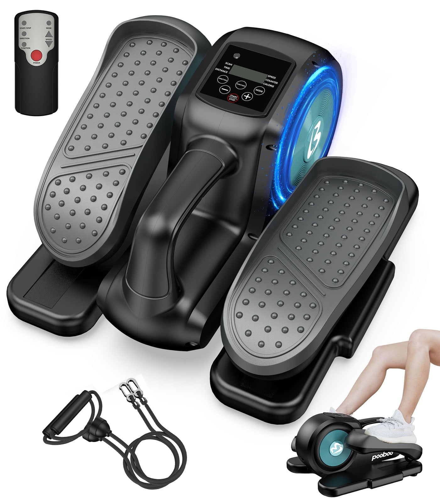 Pooboo Professional Compact Seated Exercise Under Desk Magnetic ...