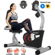 TECHMOO Folding Exercise Bike Portable Upright Adjustable Backrest ...