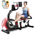 Pooboo Recumbent Exercise Bike Stationary Belt Drive Indoor Cycling Bikes for Home Cardio ...