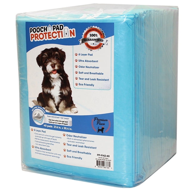 Pooch Pad Protection Training Dog Pads. Thick & Soft, XTRA Absorbent ...
