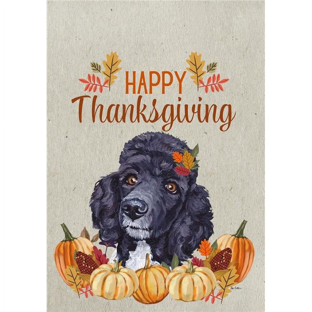 Poodle Black - HHS Best of Breed Thanksgiving House Flag - Walmart.com