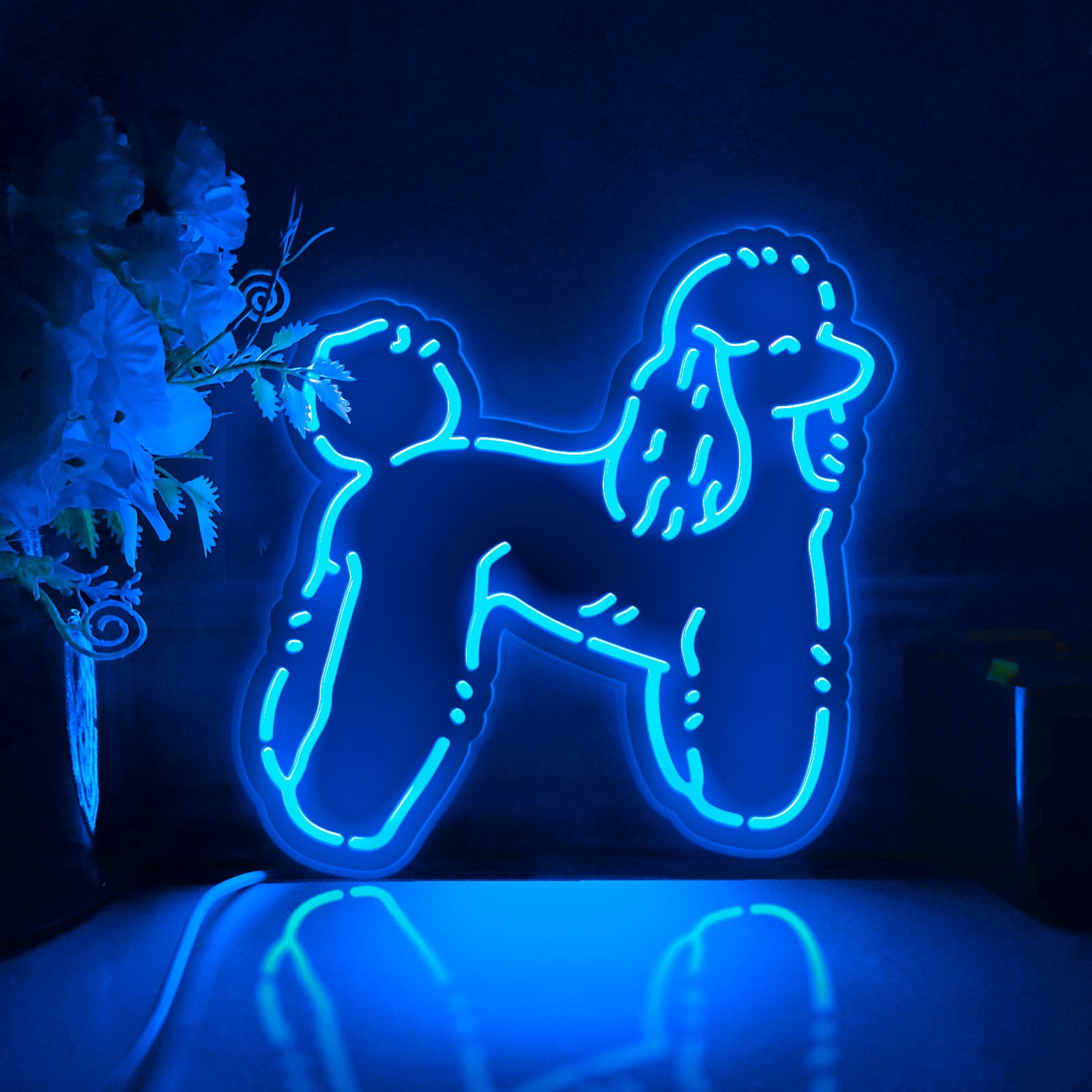 Poodle Breed Led Light Box, Dimmable Neon-Like Light Signs USB Power ...