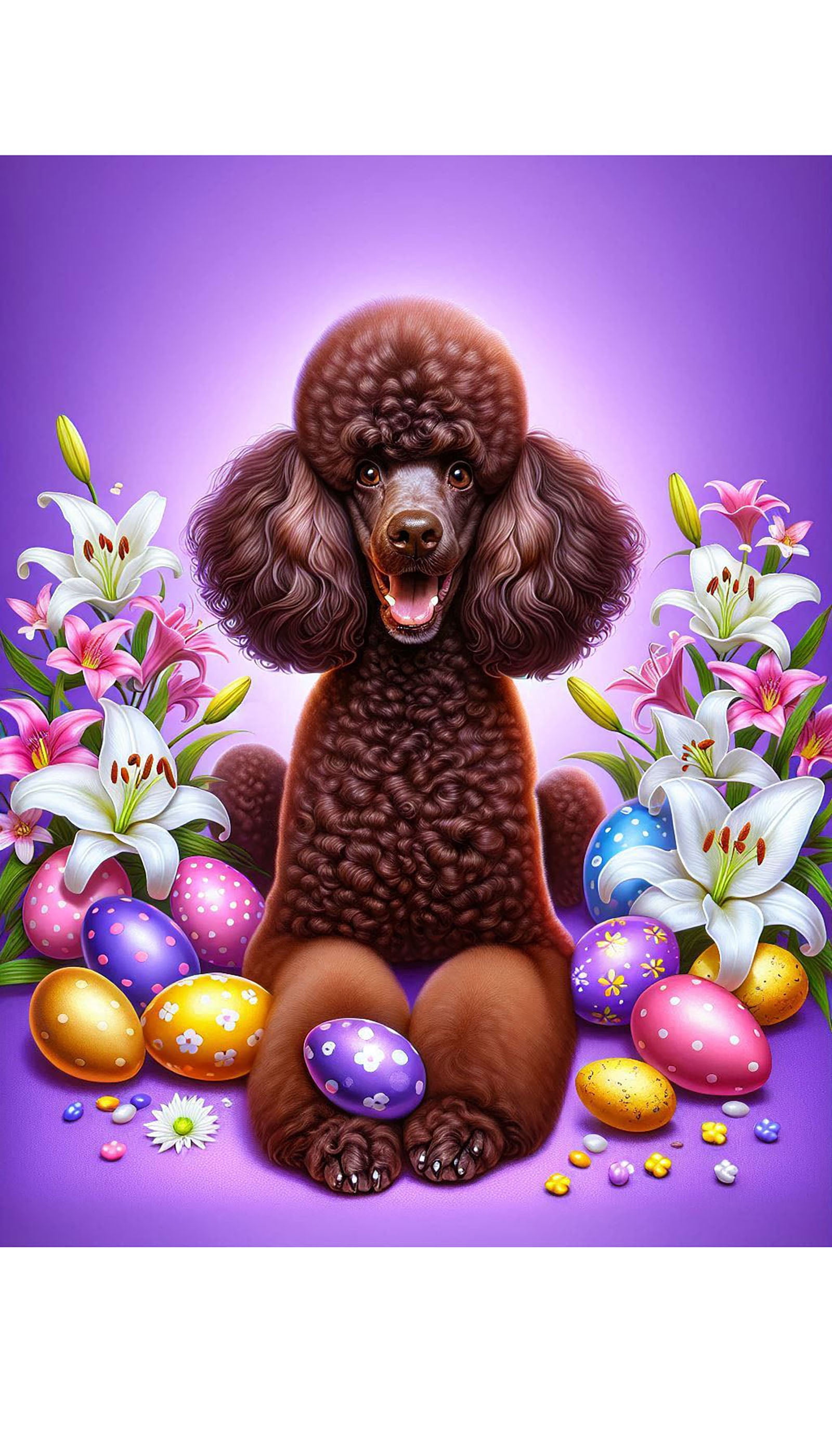 Poodle Chocolate - Best of Breed DCR Easter Holiday Outdoor Garden Flag ...