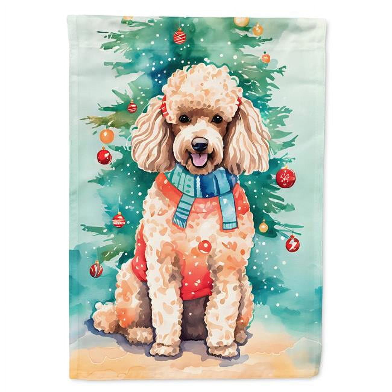 Poodle Christmas House Flag 28 in x 40 in - Walmart.com