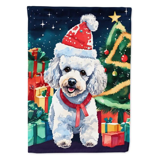 Poodle Christmas House Flag 28 in x 40 in - Walmart.com