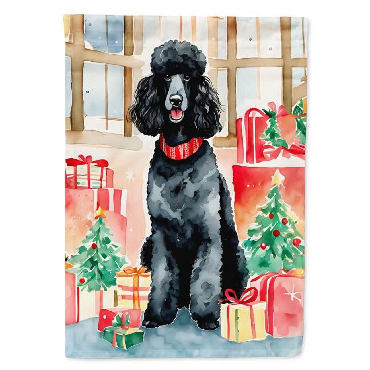 Poodle Christmas House Flag 28 in x 40 in - Walmart.com