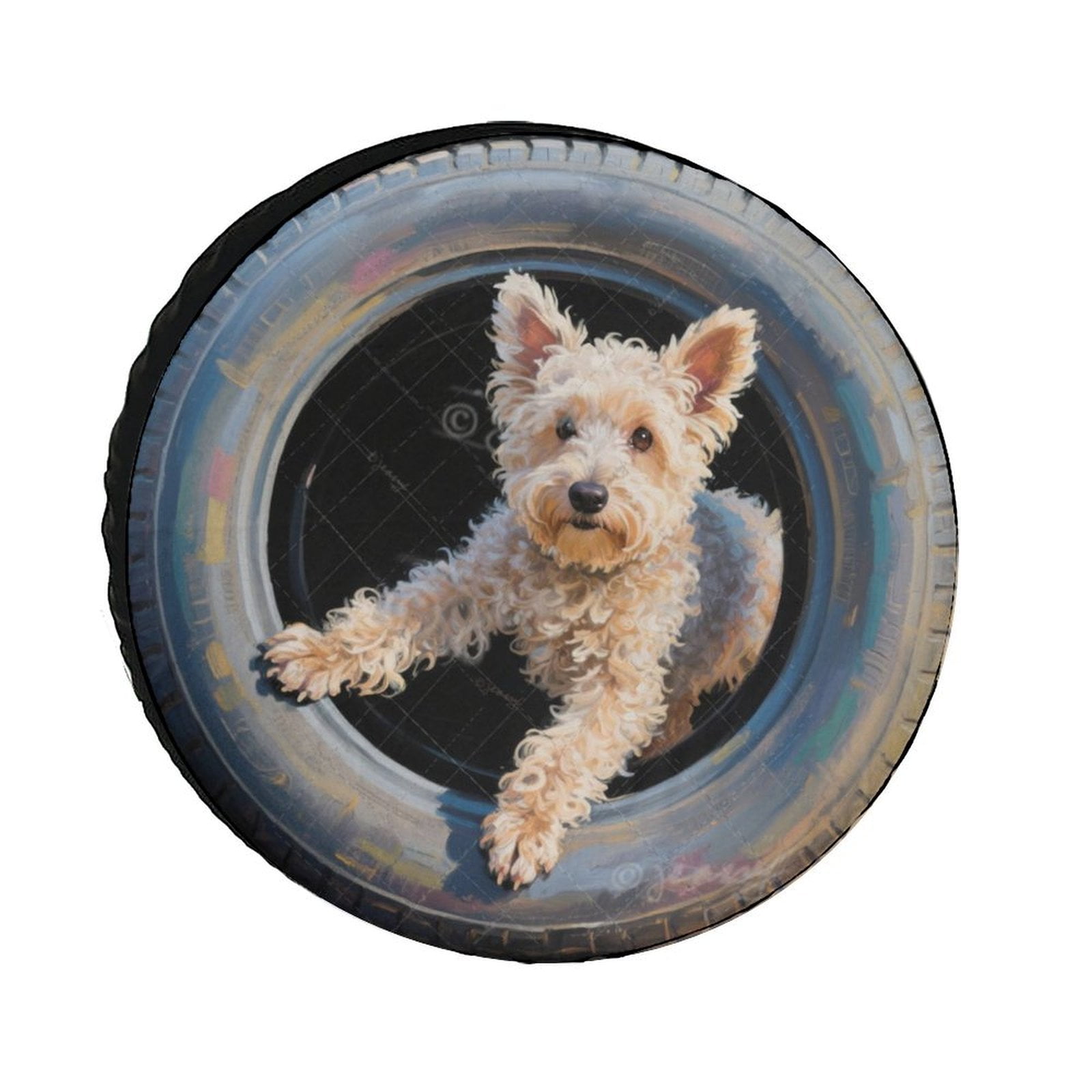 Poodle Decorative Wheel Protector - 26 Inch Spare Tire Cover with ...