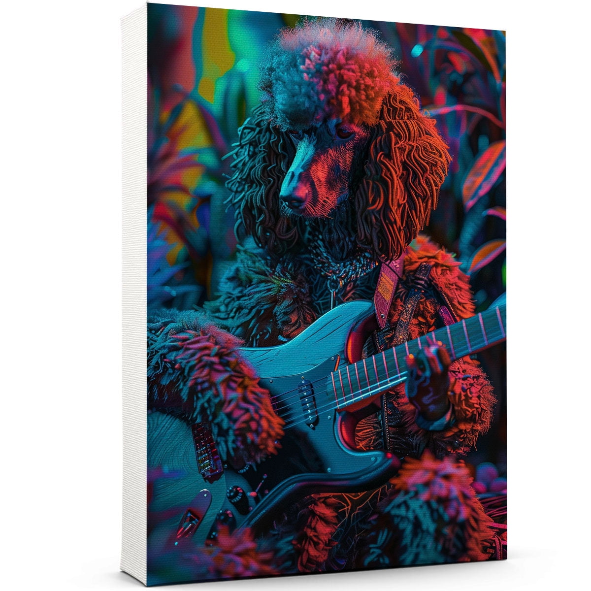 Poodle Dog Poster Music Decor - Poodle Dog Canvas Wall Art For Bedroom ...