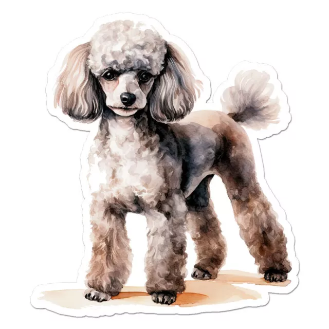 Poodle Dog Puppy Sticker Indoor Outdoor Phone Decal Water Bottle ...