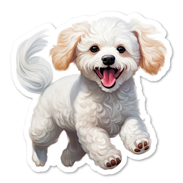 Poodle Dog Sticker, Laptop, Water Bottle, Scrapbooking ...