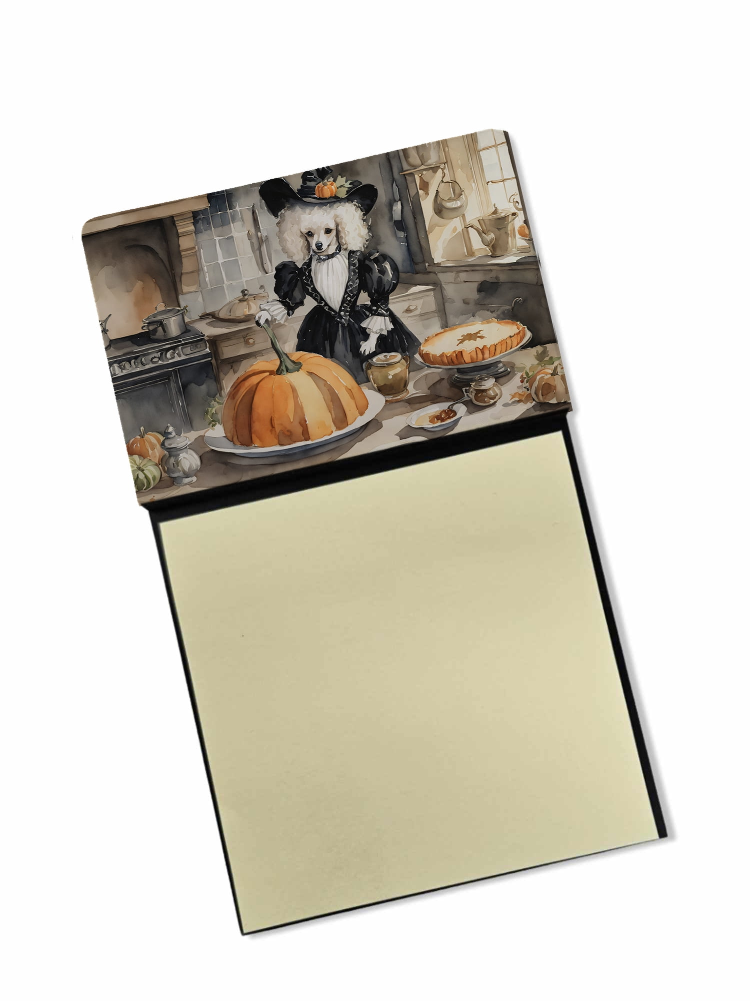 Poodle Fall Kitchen Pumpkins Sticky Note Holder 3.25 in x 5.25 in ...