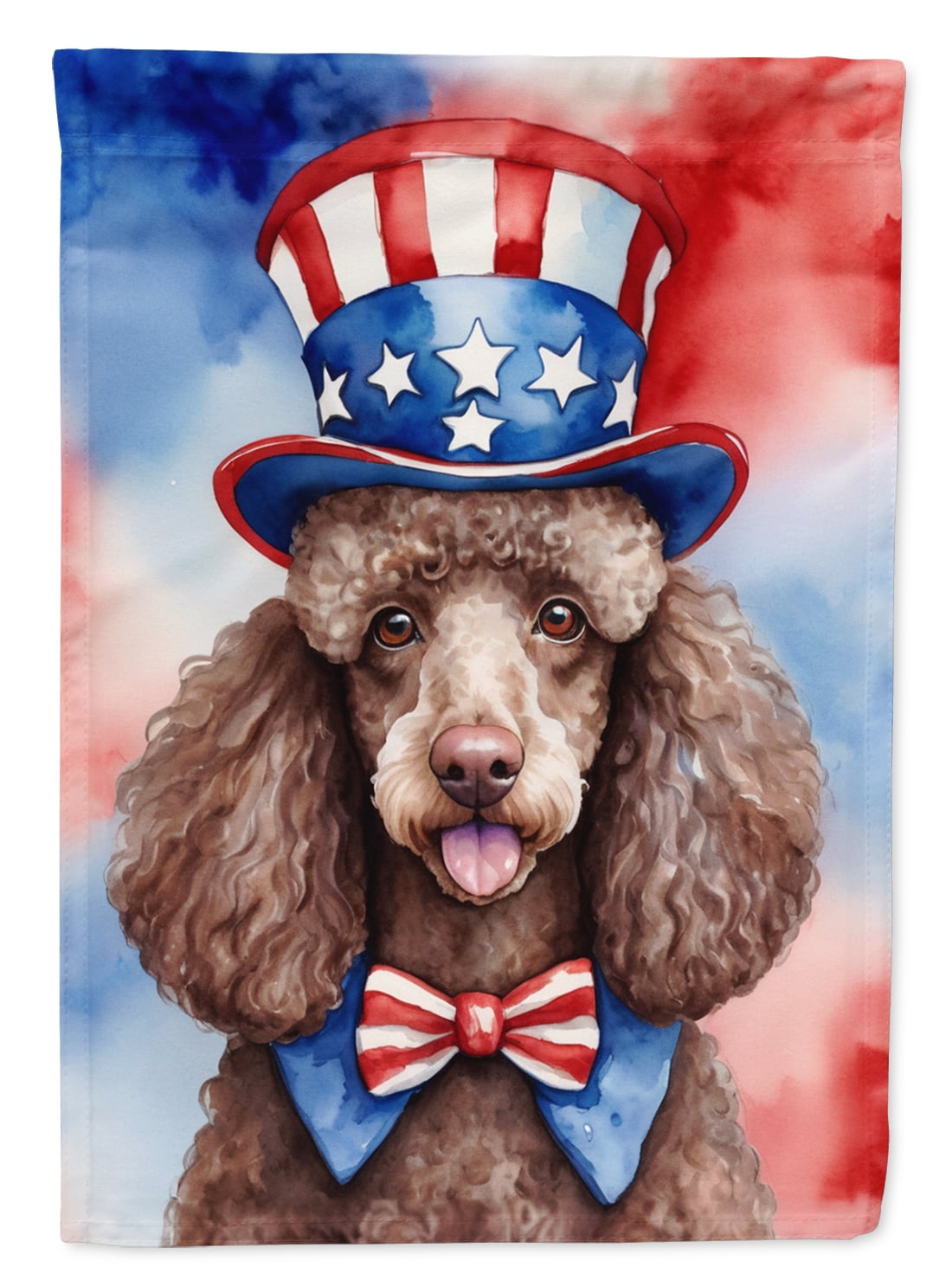 Poodle Patriotic American House Flag 28 in x 40 in - Walmart.com
