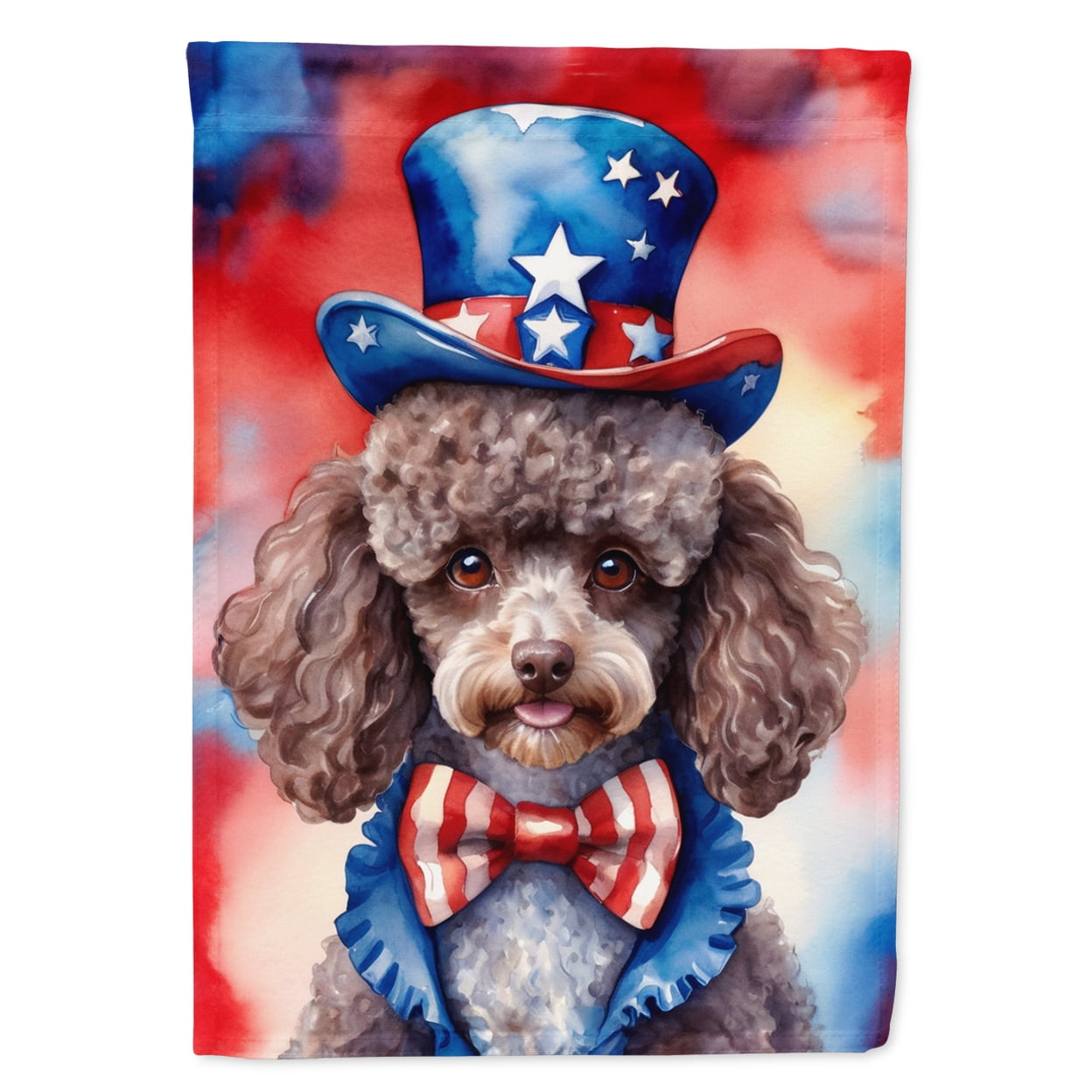 Poodle Patriotic American House Flag 28 in x 40 in - Walmart.com