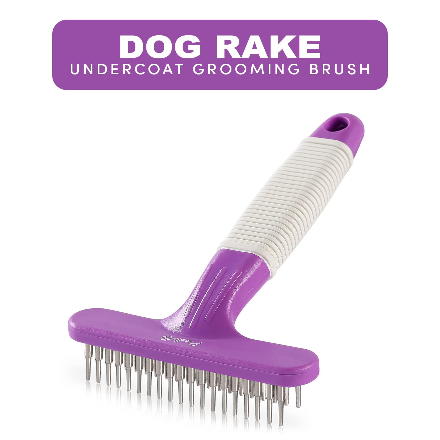 poodlepet Stainless Steel Dog Dematting Comb, Shedding Brush, Undercoat ...