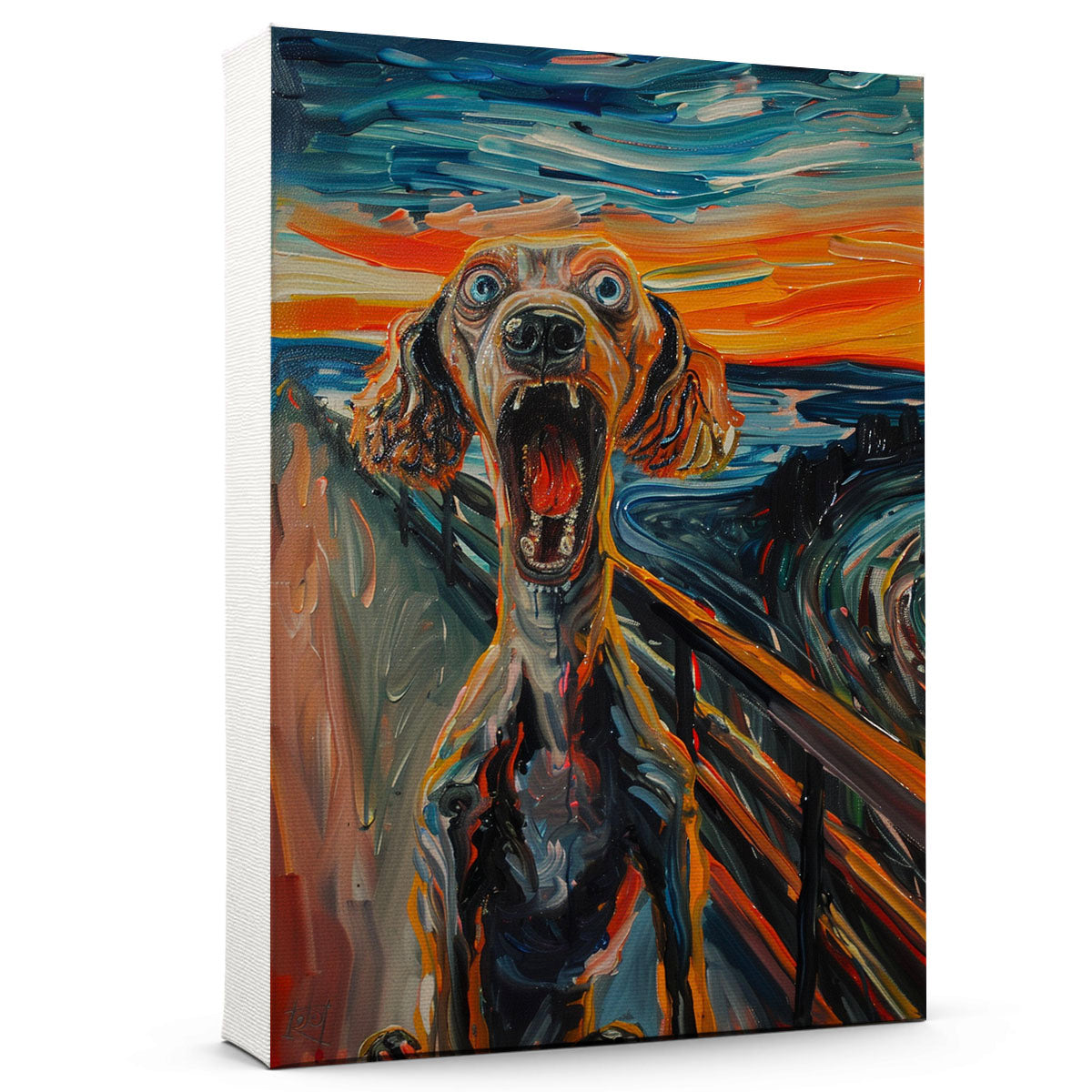 Poodle Scream Funny Dog Poster Unframe, Poodle Dog Canvas Frame Ready ...
