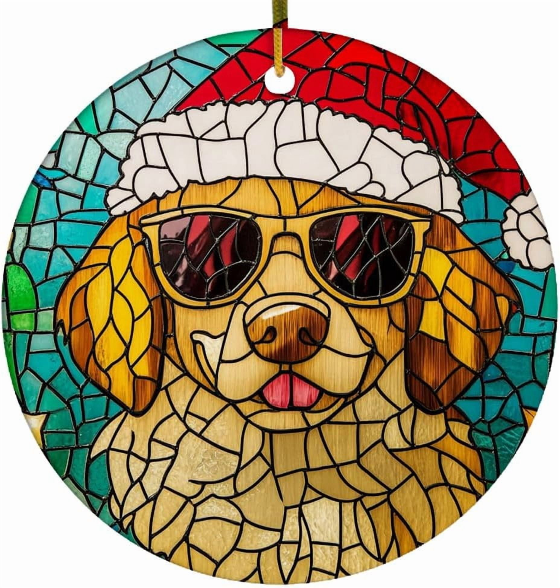 Poodle Stained Glass Ornaments, Poodle Ornament,Poodle Christmas Tree ...