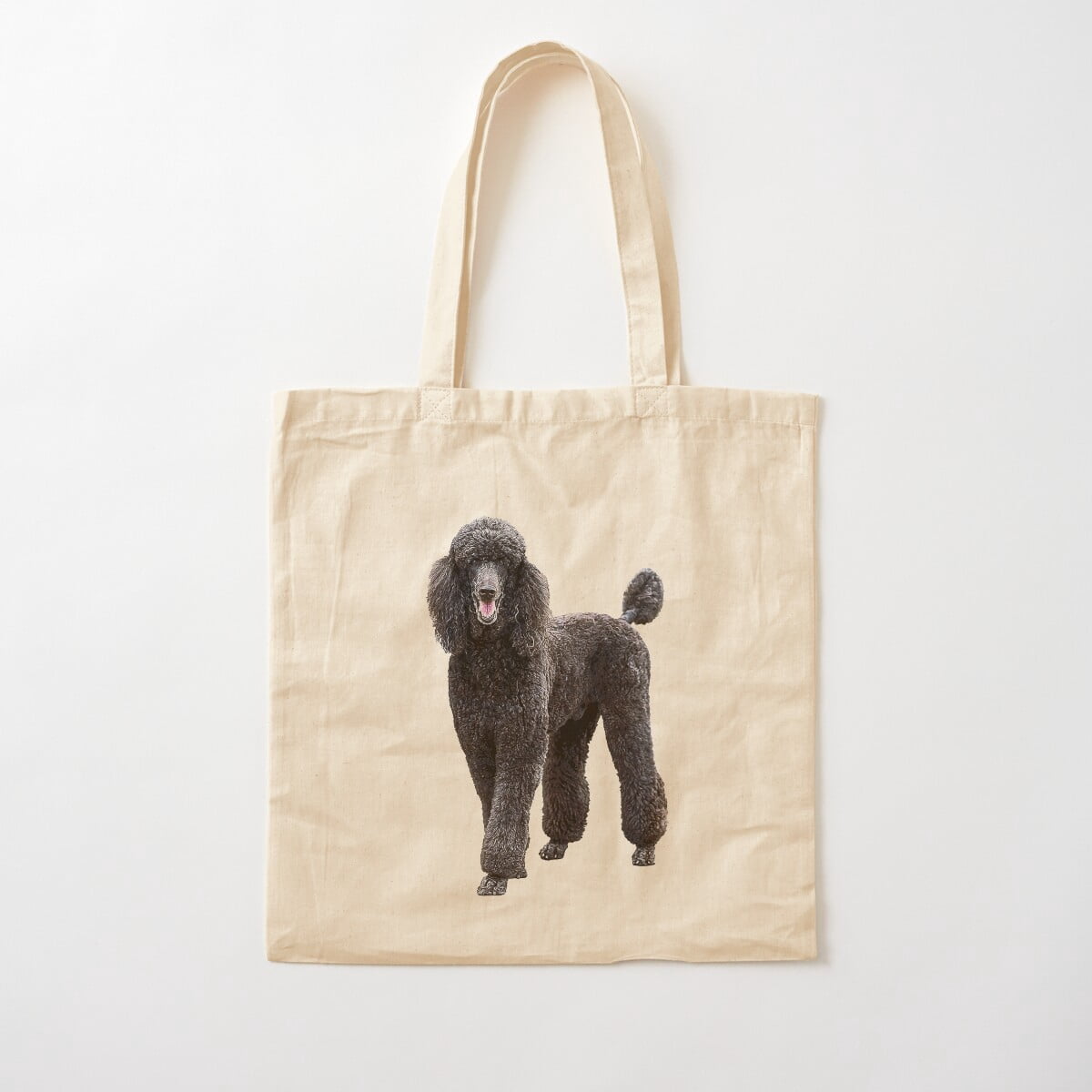 Poodle Standard Black Cute Elegant Puppy Dog Cotton Tote Bag Canvas ...