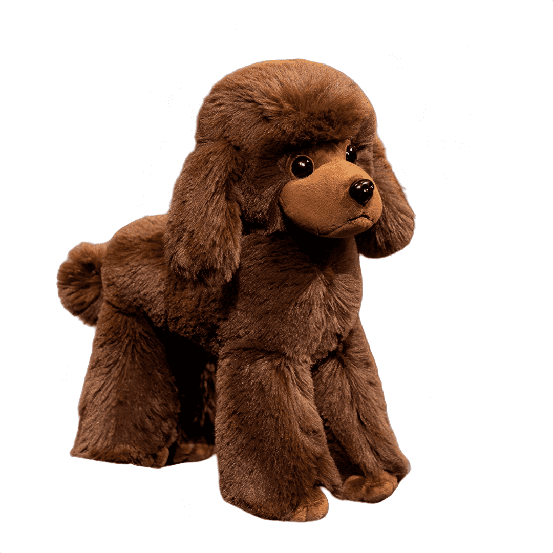 Poodle Stuffed Animal Simulation Dog - Realistic Soft Handmade Standing ...