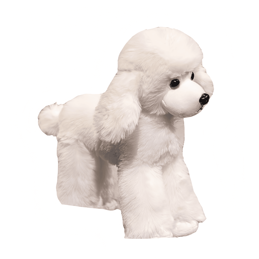 Poodle Stuffed Animal Simulation Dog - Realistic Soft Handmade Standing ...