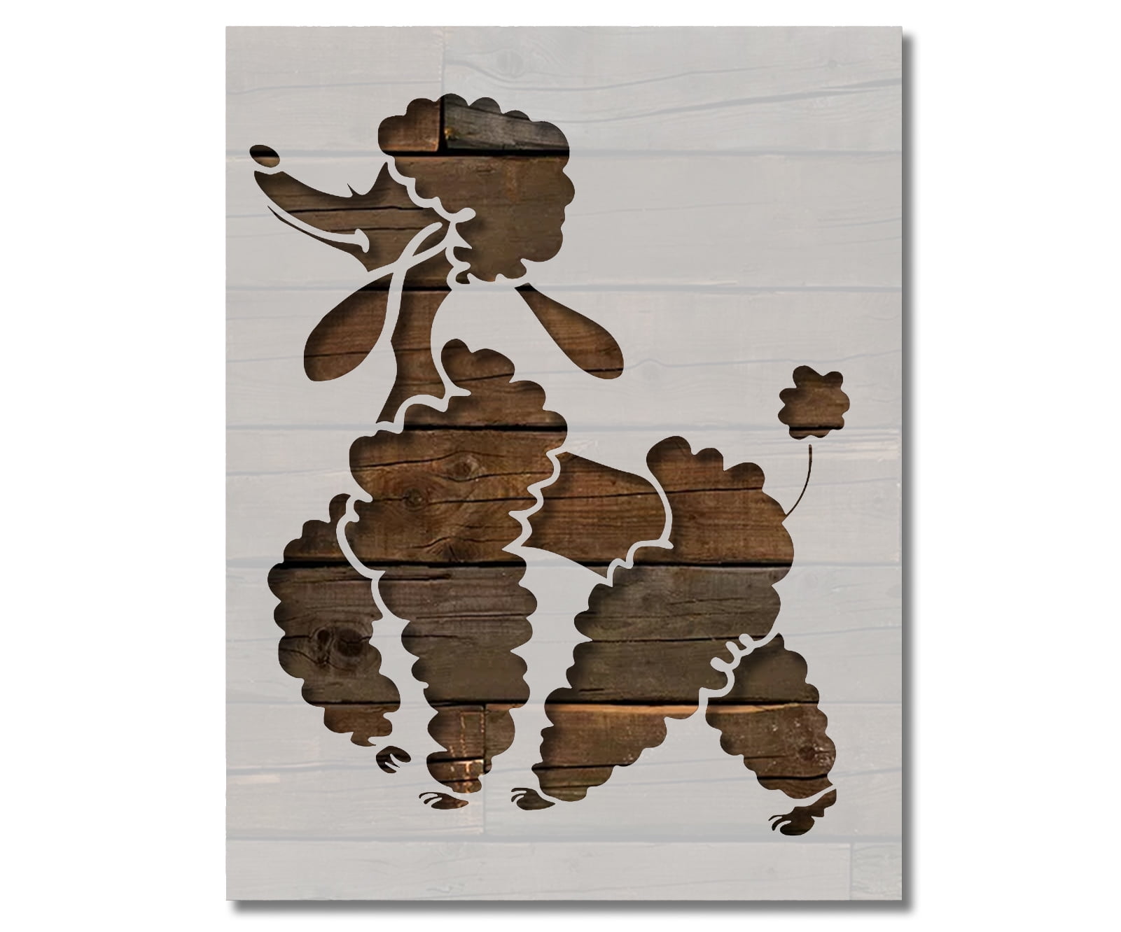 Poodle Walking Stencil Template Reusable 8.5 x 11 Inches for Painting ...