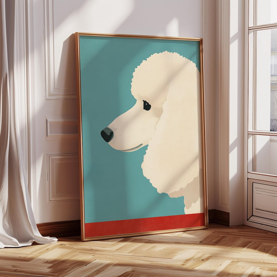 Poodle Wall Art Dog Mom Playroom Wall Art Dog Illustration Poster ...