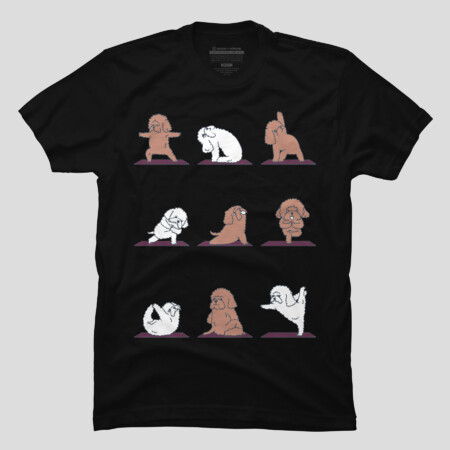 Poodle Yoga Funny Dog Meditation Pose T-shirt M2988475, Up to Size 5XL ...